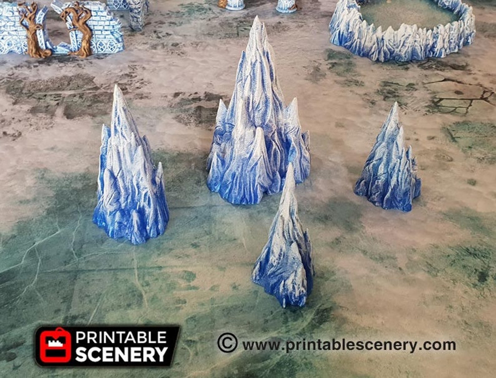 Dnd Jagged Rocks Set for Ice Lands Arctic Terrain Ice Wizard Frozen ...