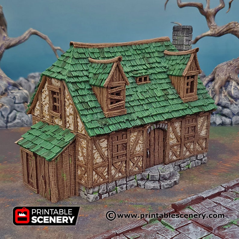 Dnd Perfectly Normal House Cottage Tabletop Scatter Terrain | Etsy