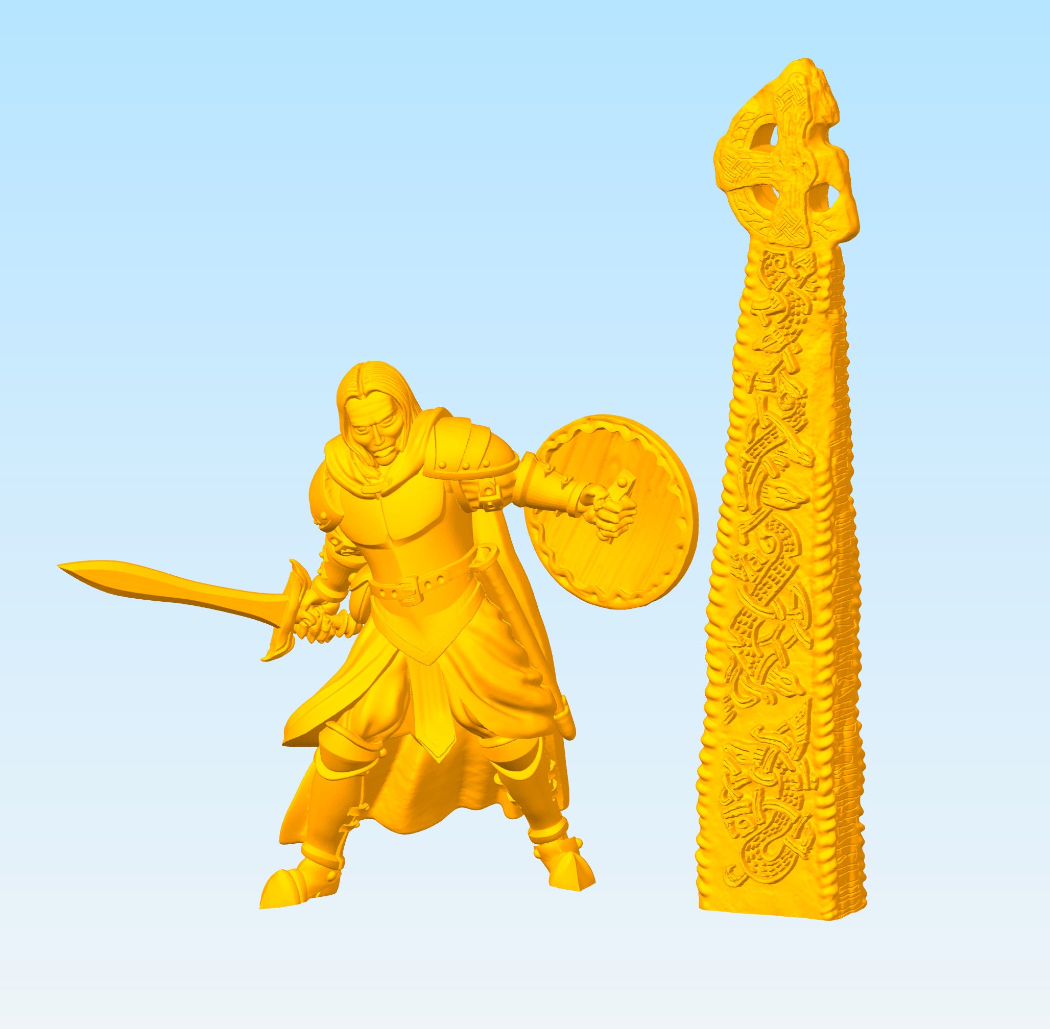 Dnd Celtic Stone Pillar Monument Gravestone Headstone Ancient Burial ...