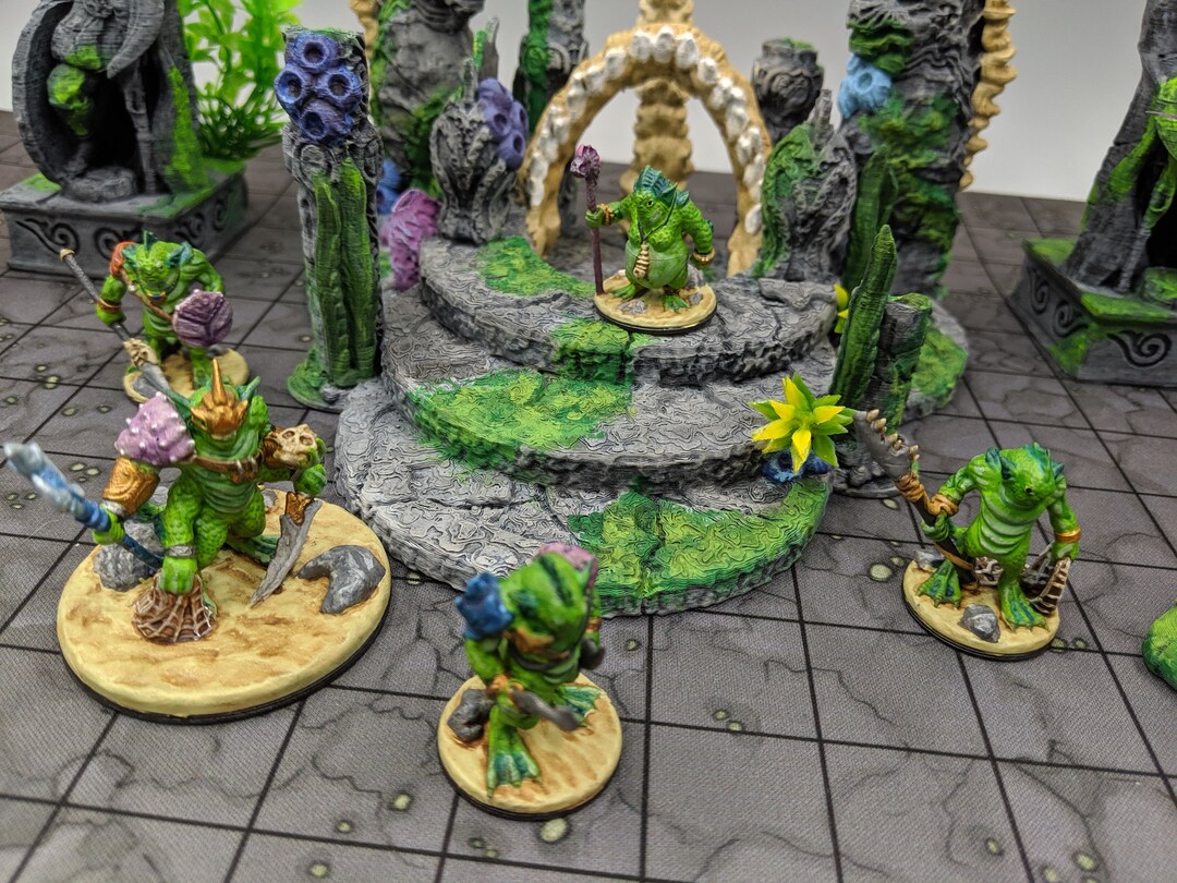 Dnd Merfolk Council Dais Atlantis Underwater City Ruins Mermaid Scatter ...