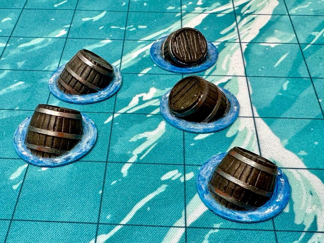 Dnd Floating Barrel SET of THREE Pirate Ship Cargo Goods Market Wares ...