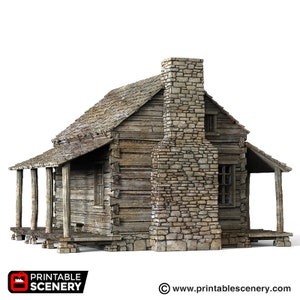 Dnd Log Cabin Log House Wilderness Wild West Western Civil War Tabletop ...