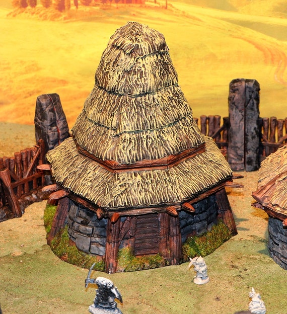 Dnd Celtic Homestead Cottage Shack Village Tabletop Scatter | Etsy