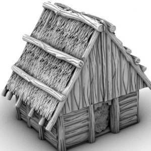 Dnd Small Tool Shed With Interchangeable Walls Farm Village Thatched ...