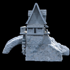 Dnd Water Wheel With Cottage - 28mm Scatter Village Tabletop Terrain ...