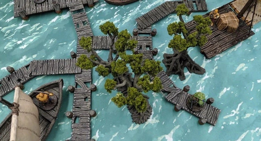 Dnd Docks and Bridges Wooden Planks Pirate Seaport Marina Harbor ...