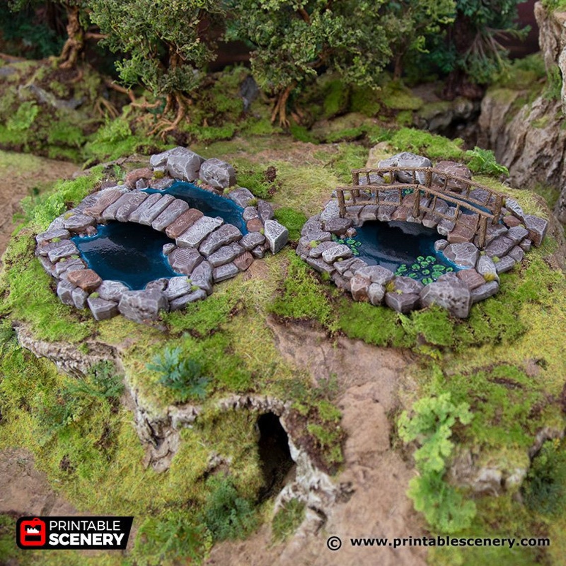 Dnd Lovers Pool With Bridge Hagglethorn Hollow Tabletop - Etsy