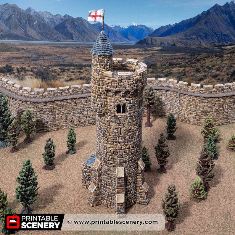 Dnd Hex Adeline Tower Bastion Turret Castle Medieval Village RPG ...