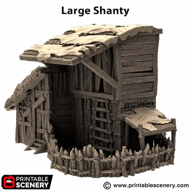Dnd Large Shanty Shack From King and Country Medieval Slums - Etsy