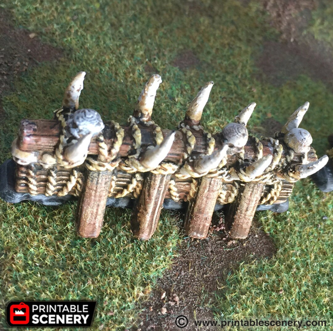 Dnd Tusk Fence Orc Lost Tribes Barrier Tabletop Scatter Terrain RPG ...