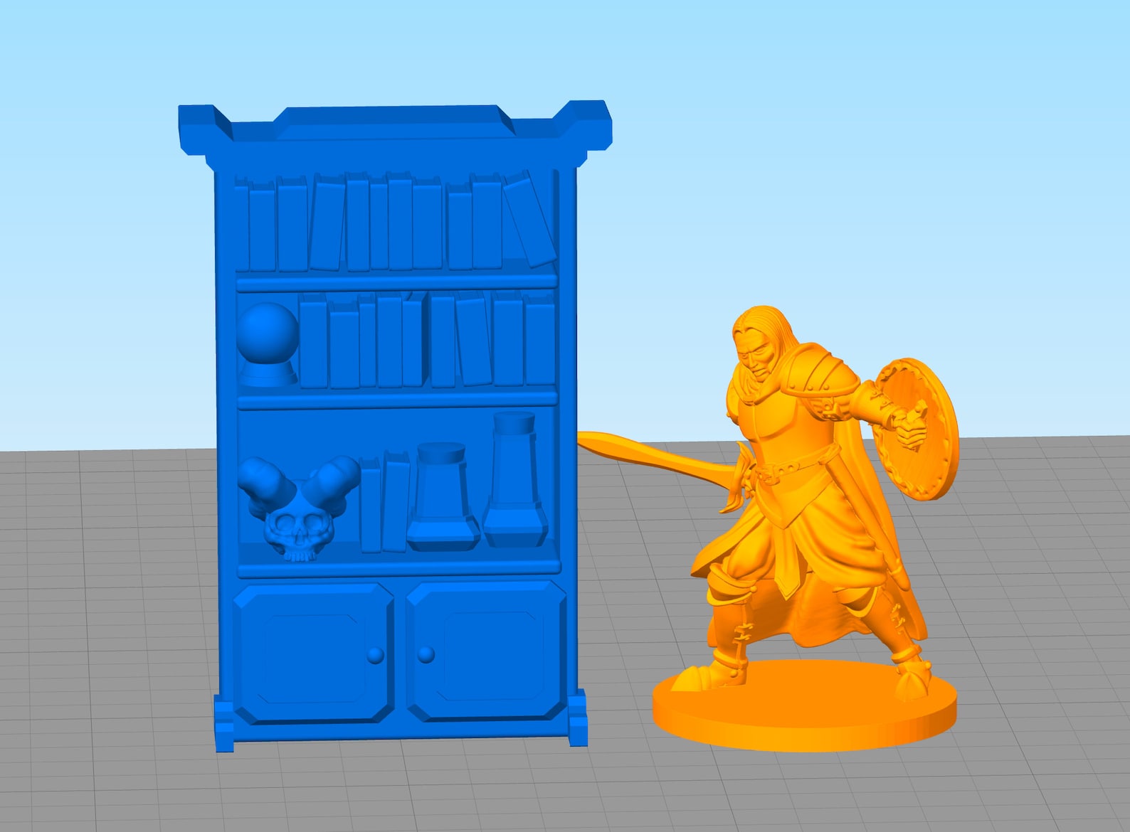 Dnd Wizard Shelf Furnishings Bookcase for Tower - 28mm Tabletop ...