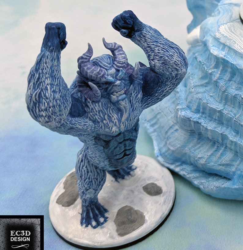 Dnd Yeti Snow Beast Standing Frost Giant Abominable Snowman - Etsy