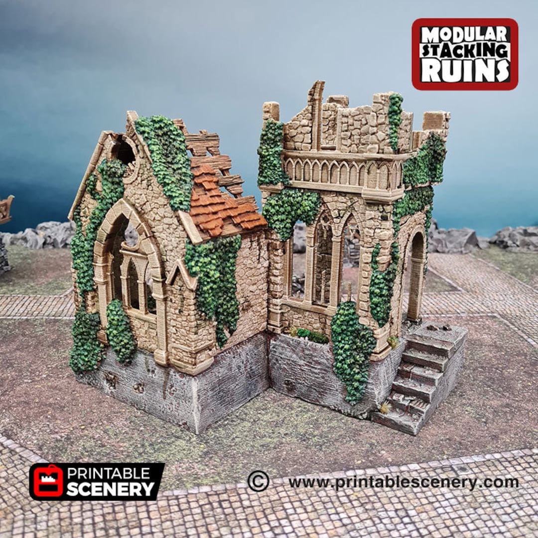 Dnd Small Ruined Church Chapel Ruins I Dungeons and Dragons I Tabletop ...