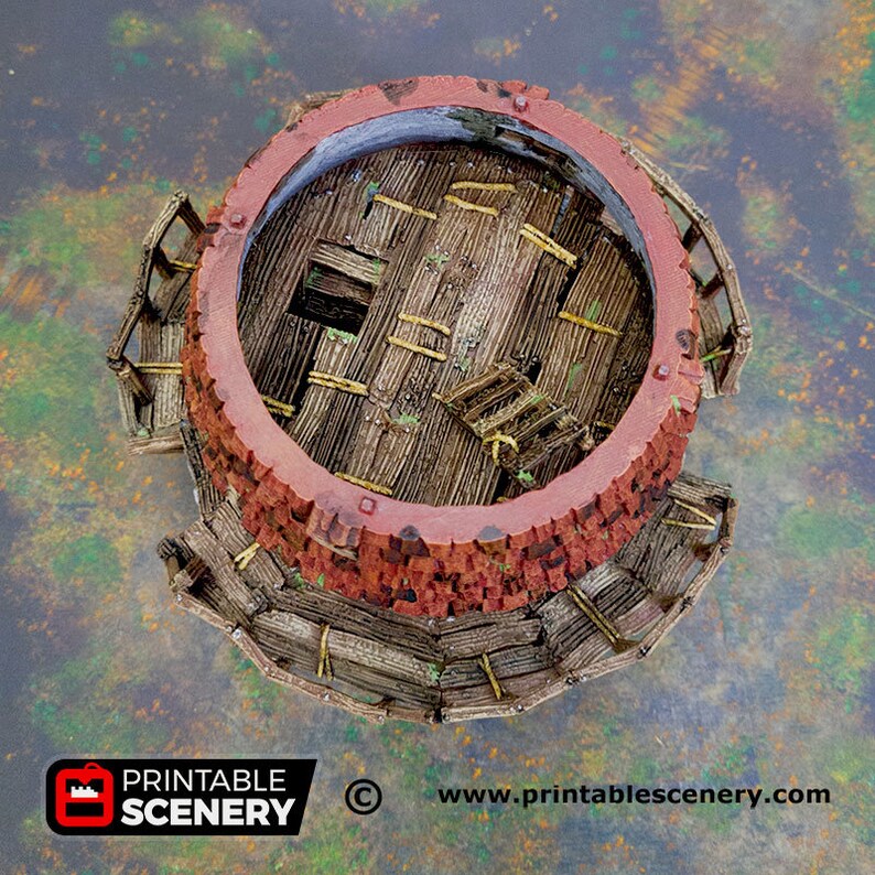 Dnd Haunted Windmill War Ruins Shadow Fey Tabletop Scatter Terrain RPG ...