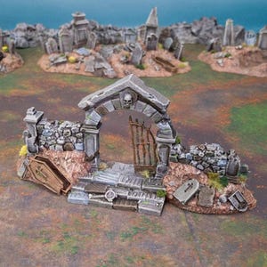 Dnd Hallowed Graveyard Walls Scene Fence Gate Cemetery Shadow Fey ...