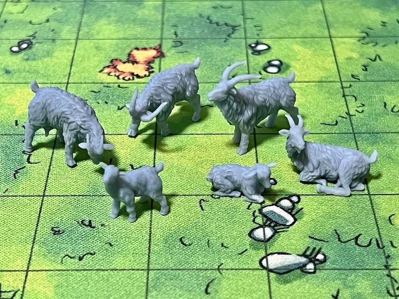 Dnd Set of 6 Goats Farm Animals Goats Livestock 28mm RESIN - Etsy