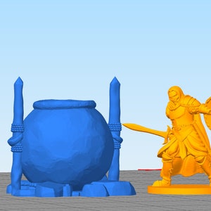Dnd Large Cauldron Brewing Hag Potion Pot 28mm Tabletop Goblin Village ...