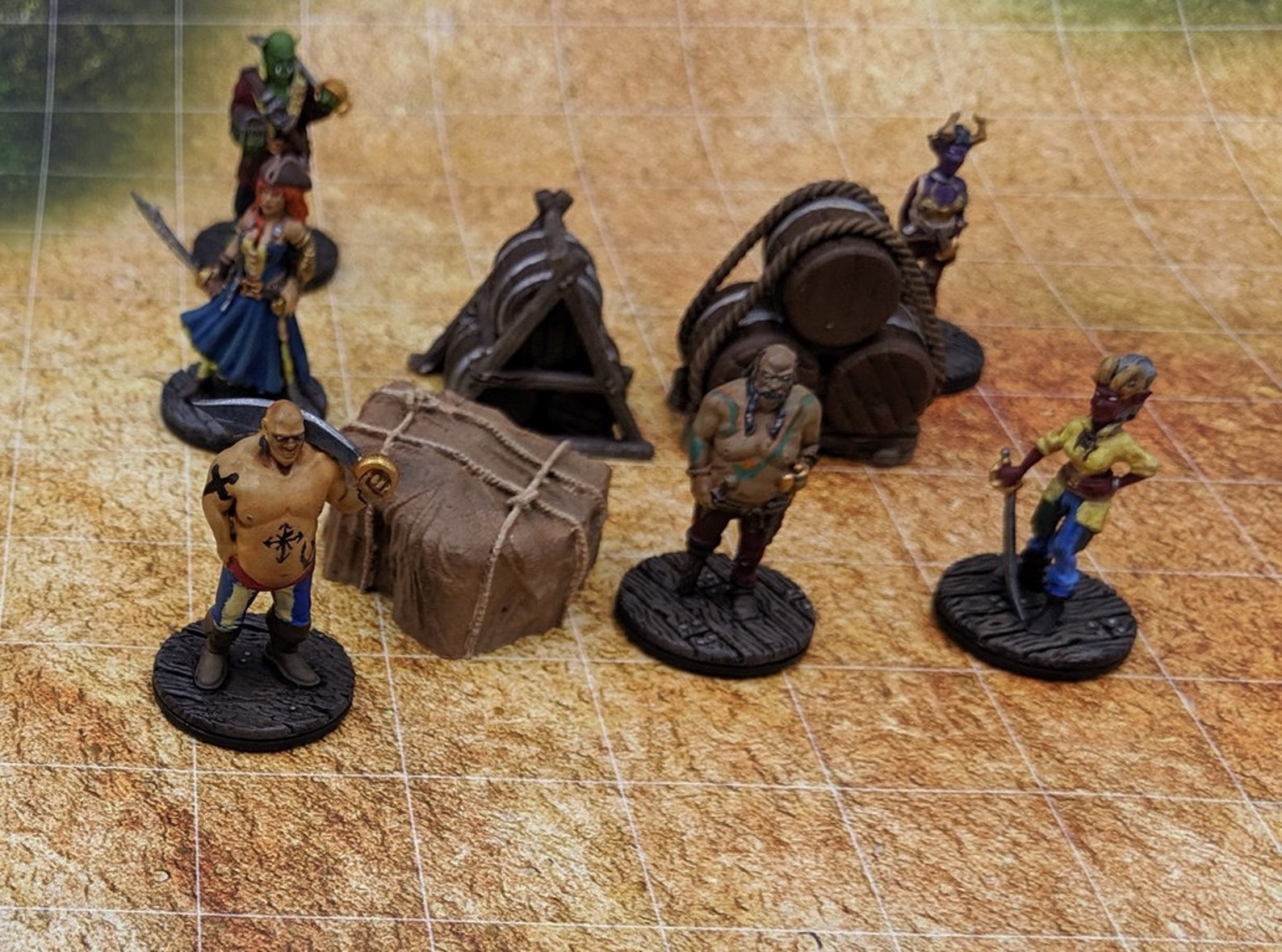 Dnd Depths of Savage Atoll Dock Wagon Cargo Tabletop Scatter Terrain ...