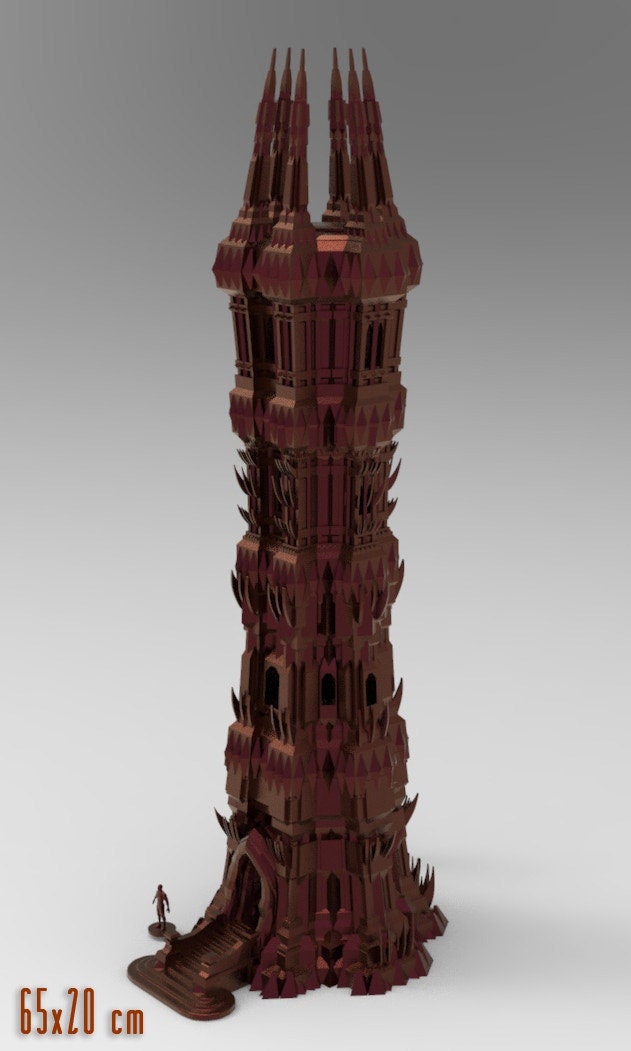 Dnd Dark Tower Dark Wizard Tabletop Scatter Terrain Medieval Evil ...