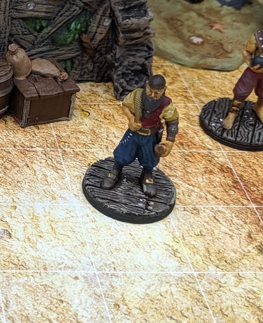 Dnd Pirate Crewman With Rum D and D Miniatures RPG D&D Dungeons and ...