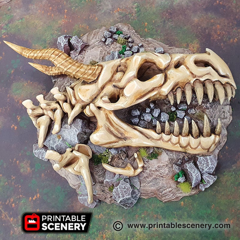 Dnd Dragon Skeleton Graveyard Boneyard Scatter Shadow Fey - Etsy