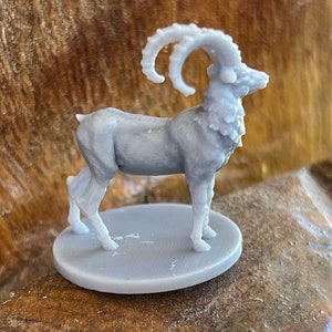 Dnd Ram Mountain Dwelling 28mm RESIN Horned Animal Miniature ...