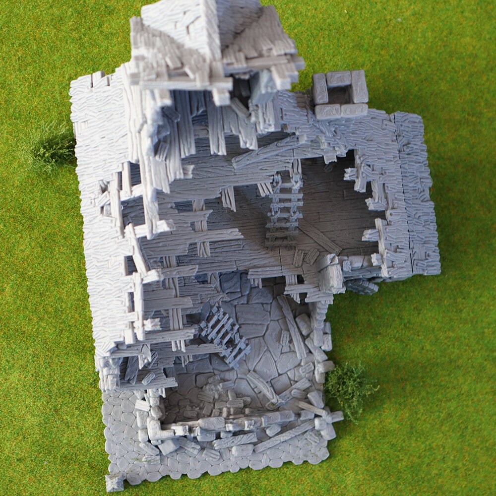 Dnd Ruined Medieval Mansion House Home City of Tarok Village Terrain ...