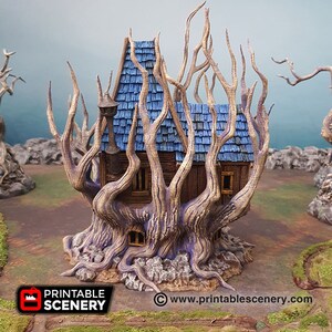 Dnd Feywild Cabin Treehouse Shadow Fey Tabletop Scatter Terrain RPG ...