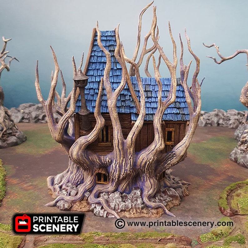 Dnd Feywild Cabin Treehouse Shadow Fey Tabletop Scatter Terrain RPG ...