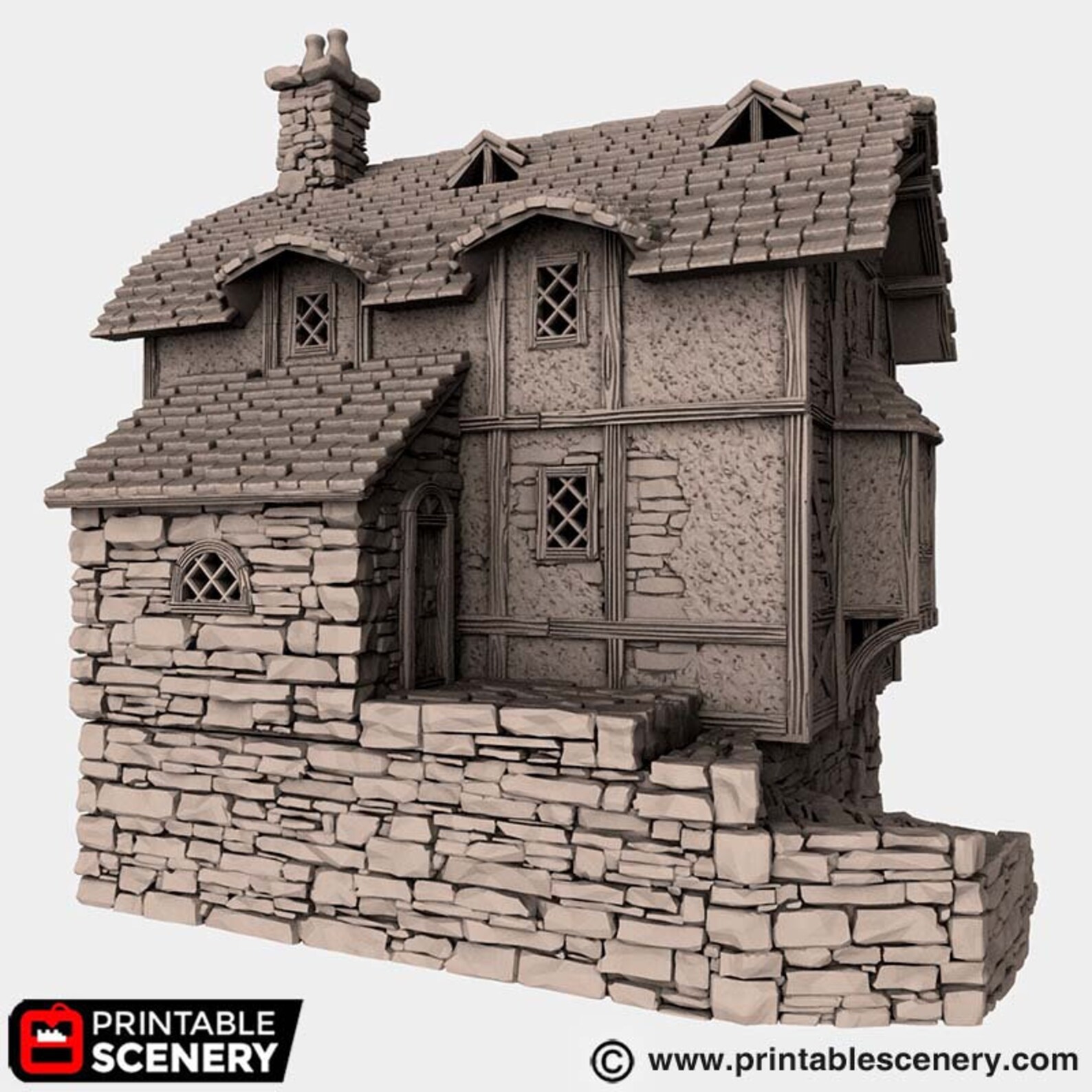 Dnd Mill Watermill Water-powered Medieval Building Mill House Port ...