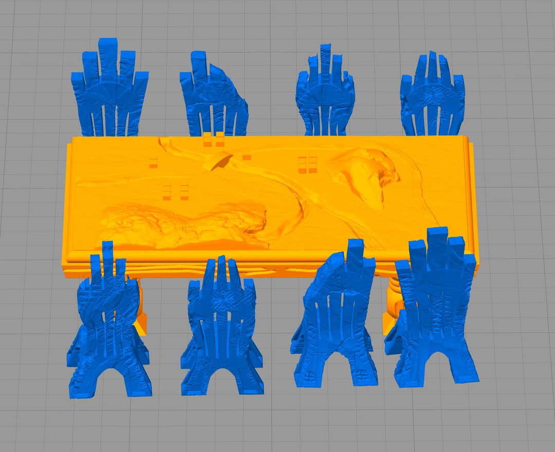 Dnd Dwarven Warroom Council Table and Chairs Furniture Dwarf ...