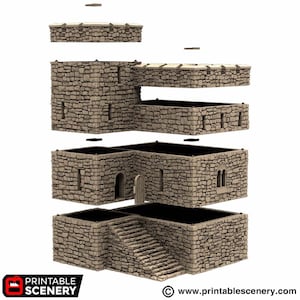 Dnd Norman Stone Fort Medieval Fortress Keep Country and King Village ...