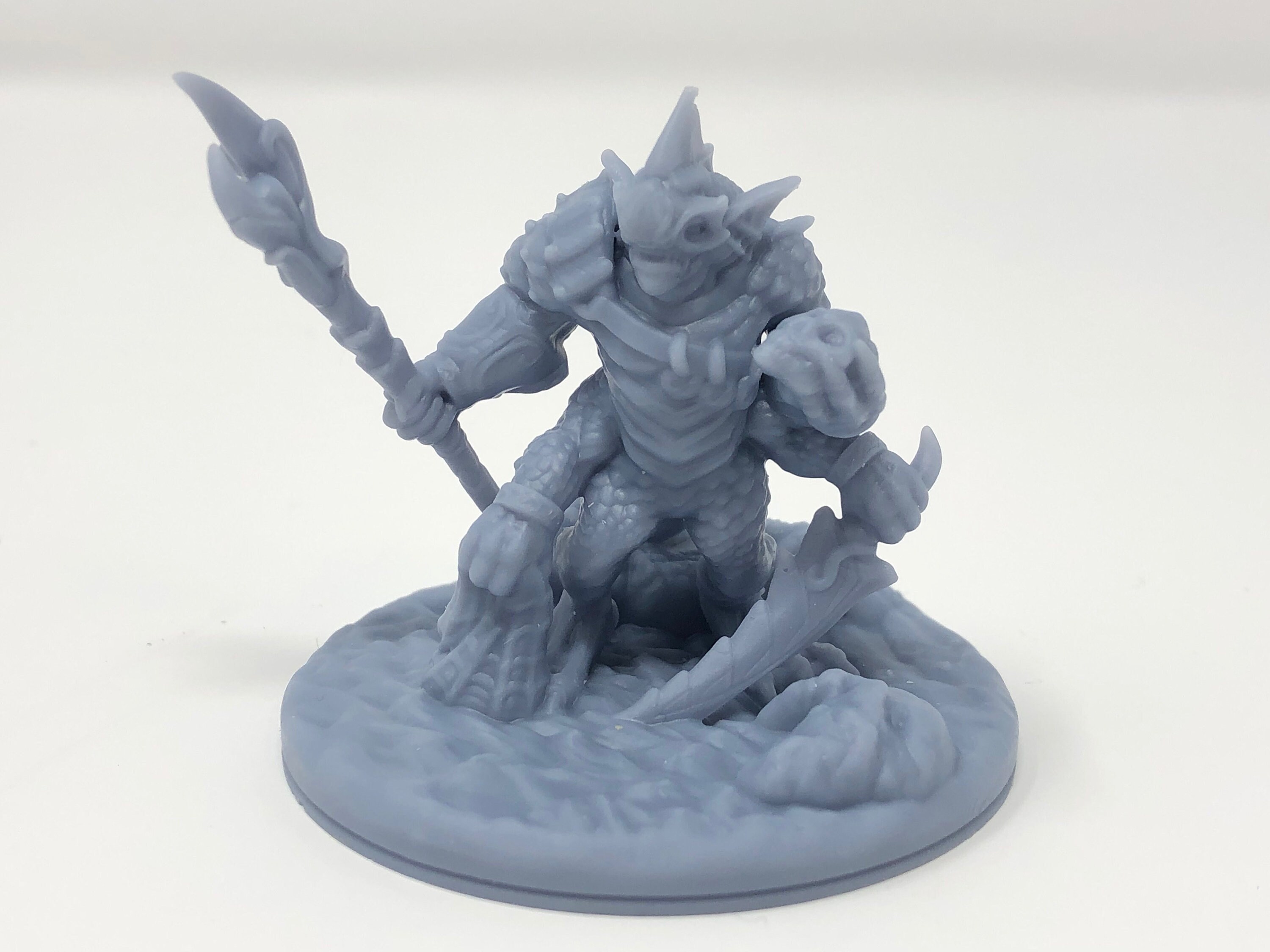 Dnd Sahuagin Deep Devil Baron Sea Warrior 28mm Resin Miniature RPG D&D ...