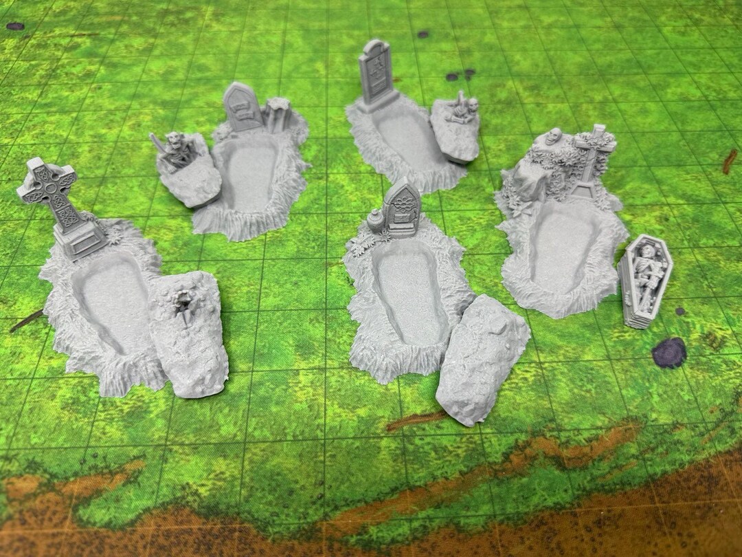 Dnd Open Graves Undead Rising Set Cemetery Graveyard Mausoleum Burial ...