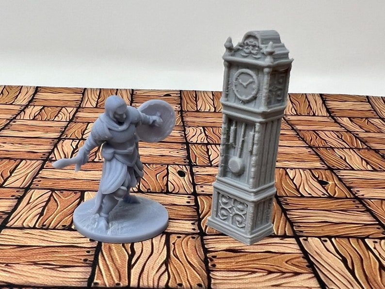 Dnd Grandfather Pendulum Clock Library Hall House Furniture - Etsy