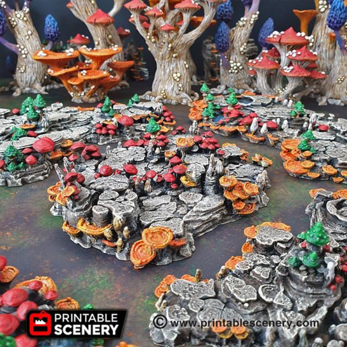 Dnd Shroom Grotto Floors Goblin Caverns Clorehaven Tabletop Scatter ...
