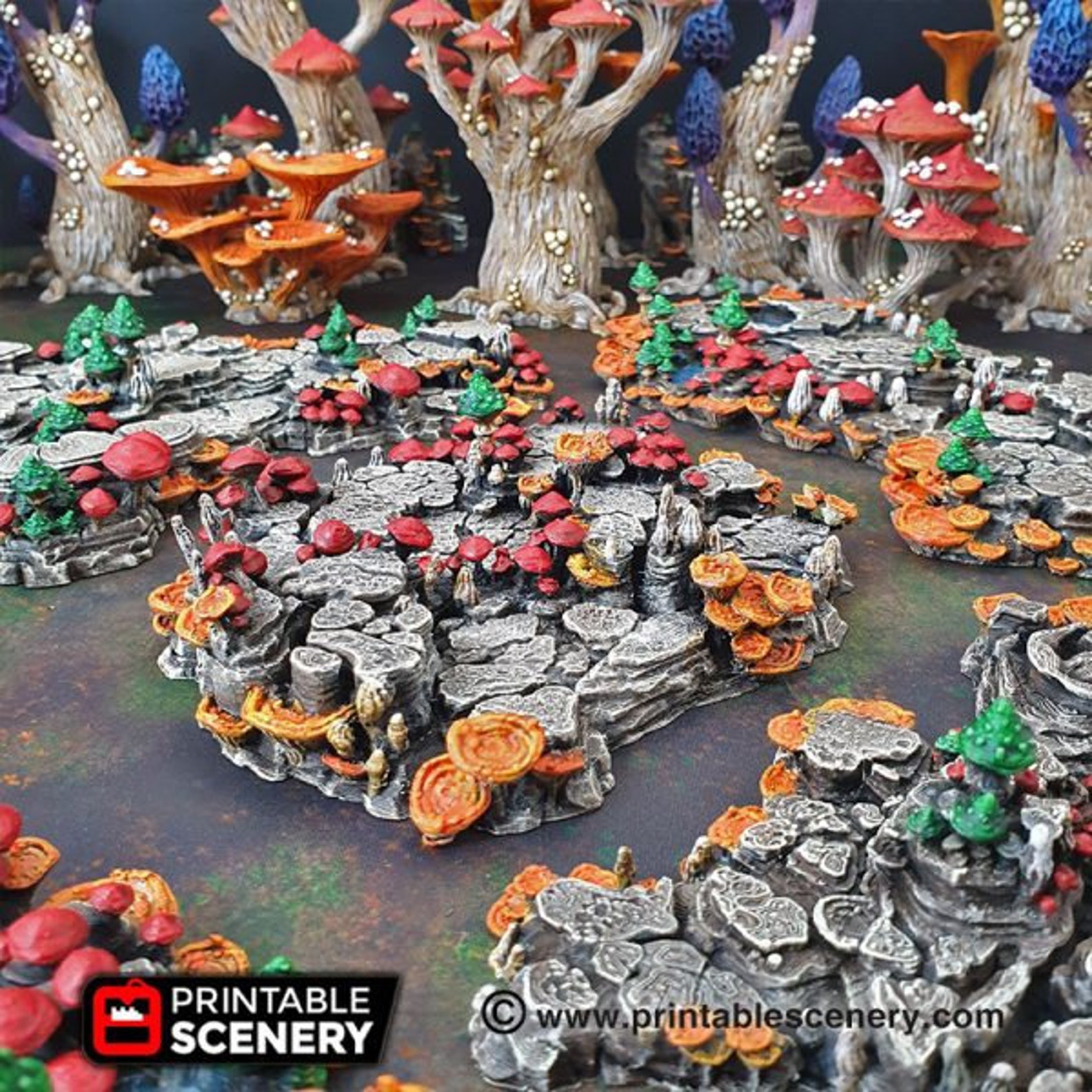 Dnd Shroom Grotto Floors Goblin Caverns Clorehaven Tabletop - Etsy