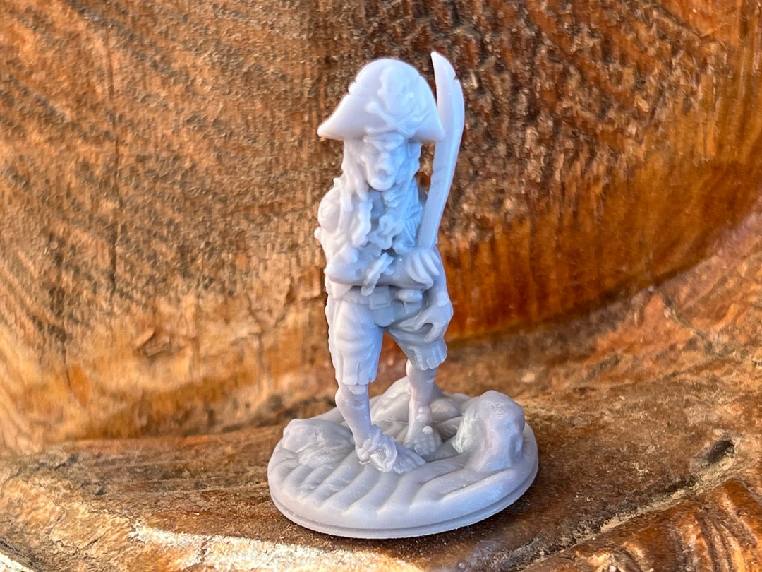 Dnd Pirate Undead Sea Captain 28mm Miniature RPG D&D Dungeons and ...