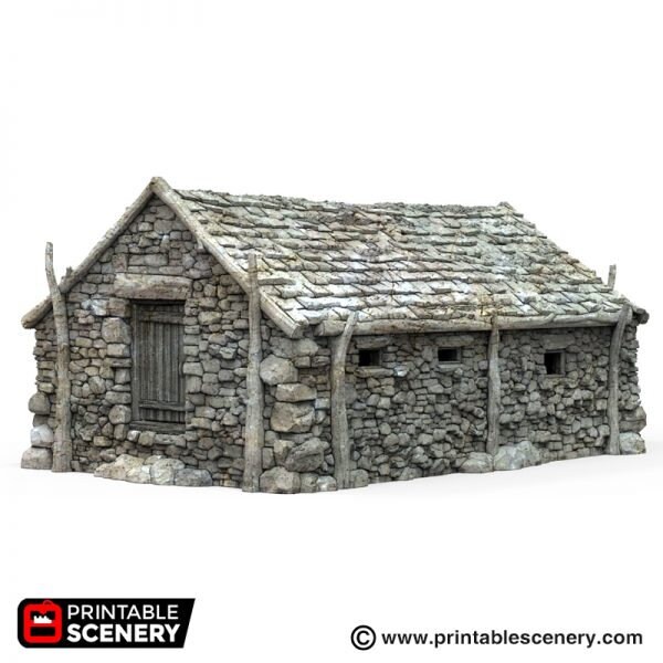 Dnd Stone Barn Tabletop Village Scatter Terrain RPG D&D | Etsy