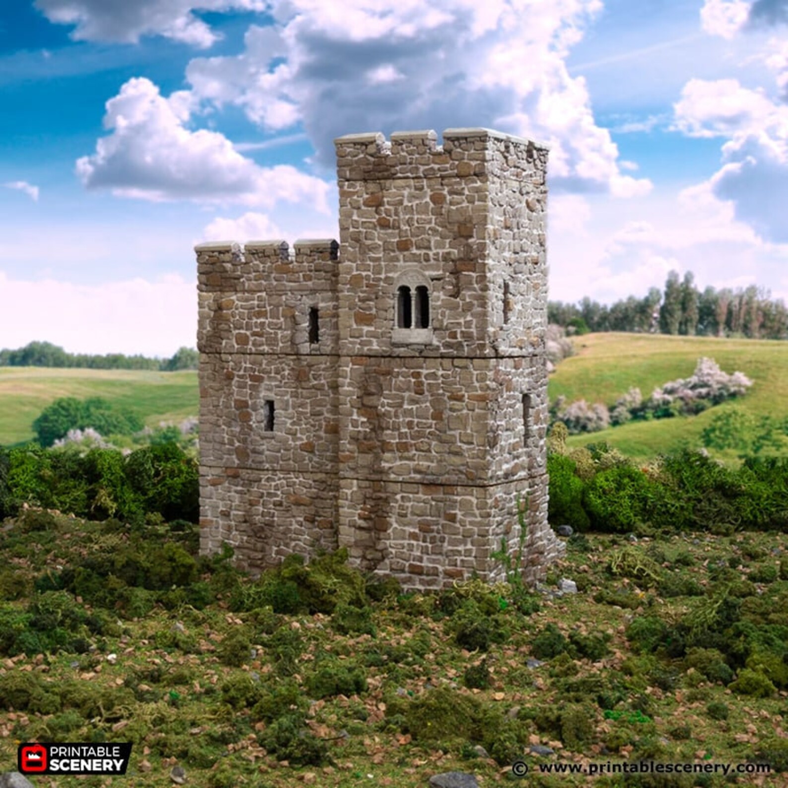 Dnd Norman Stone Fort Medieval Fortress Keep Country and King Village ...