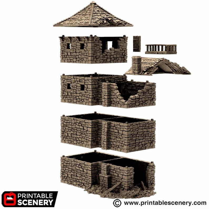 Dnd Black Rock Keep From King and Country Village Medieval Soldier ...