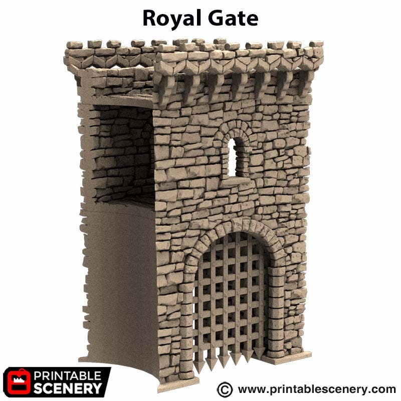 Dnd King's Castle Gate Royal Entrance With 2 Towers King and Country ...