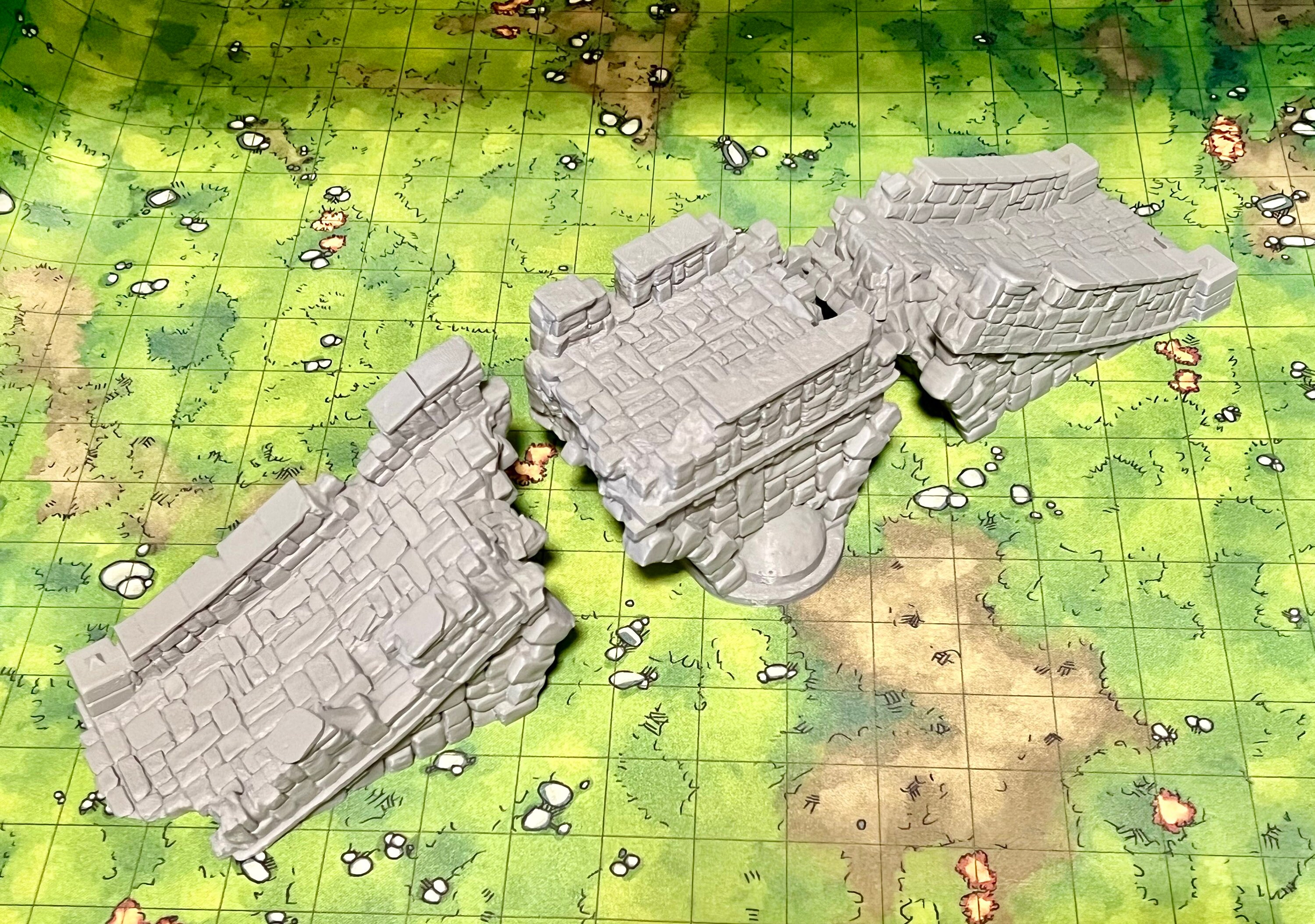 Dnd Large Ruined Bridge River Troll Crossing Village Medieval Scatter ...