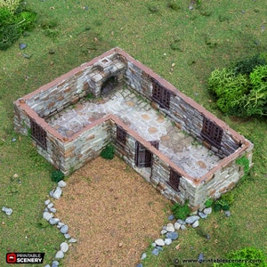 Dnd Highland Stone Barn From King and Country Farm Village Tabletop ...