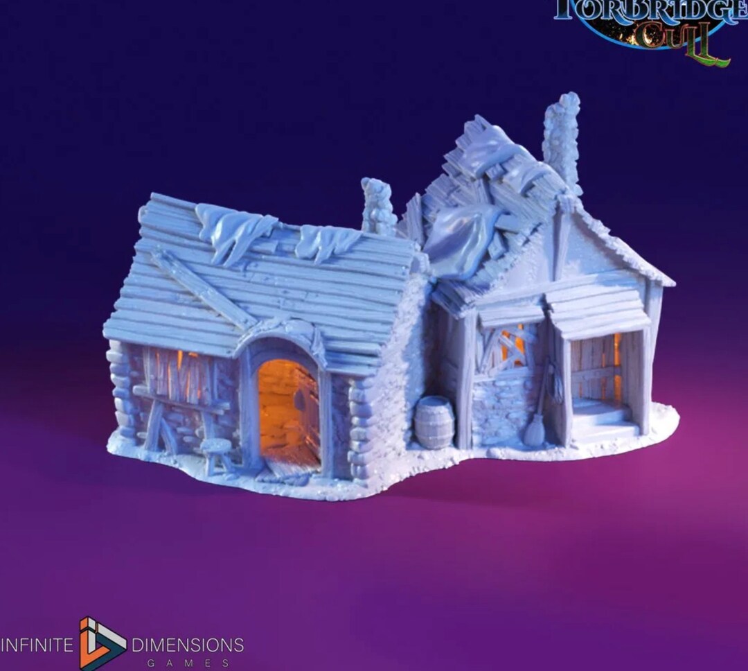 Dnd Slum Shack Version C Village Shack Medieval Beggar's Hut Tabletop ...