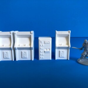 Dnd Urban Arcade Cabinets Set - 28mm Tabletop Modern Miniature Terrain ...