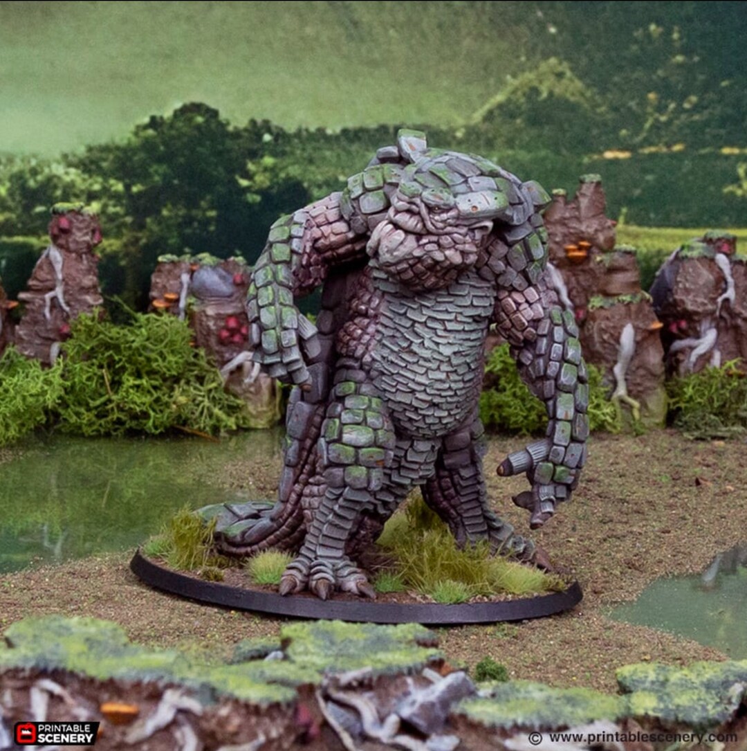 Dnd Bridge Troll Stone Golem Gloaming Swamps Marshes Marshland Tabletop ...