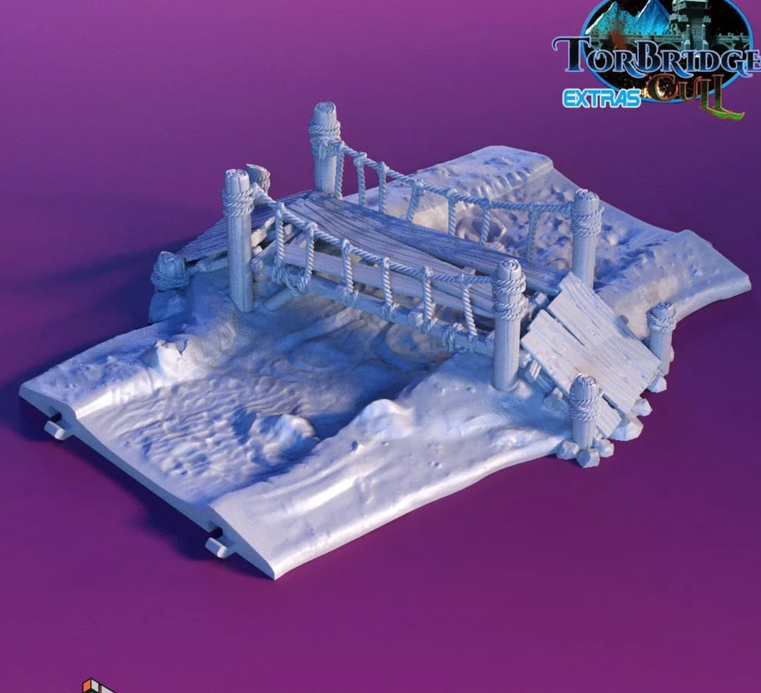 Dnd Modular Rivers Footbridge Bridge Streams Waterways 28mm Tabletop ...