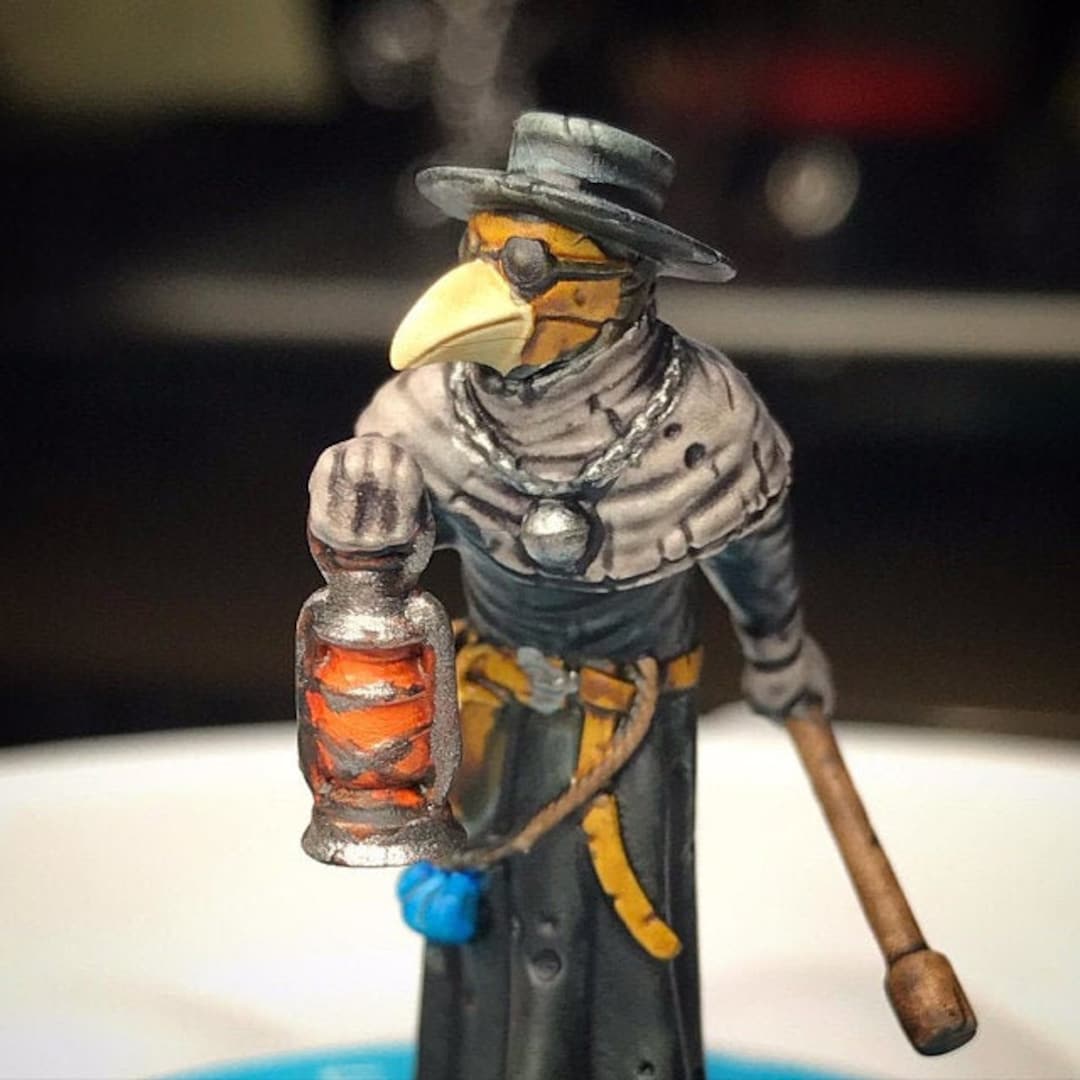 Dnd Plague Doctor With Lantern Medieval Physican With Mask 28mm RESIN ...