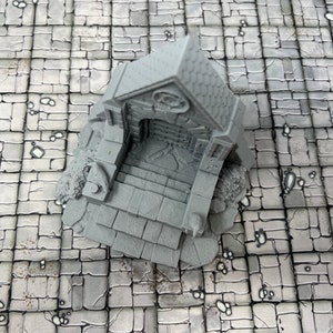 Dnd Crypt Entrance Mausoleum Graveyard Cemetery Tabletop Terrain ...
